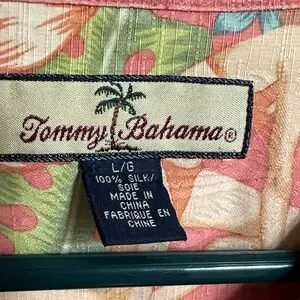 Tommy Bahama | Shirts | Tommy Bahama L 0 Silk Coral Hawaiian Camp Shirt ...